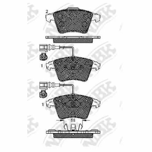 К-т торм. колодок FR VAG TOUAREG, T5 NiBK PN0353W