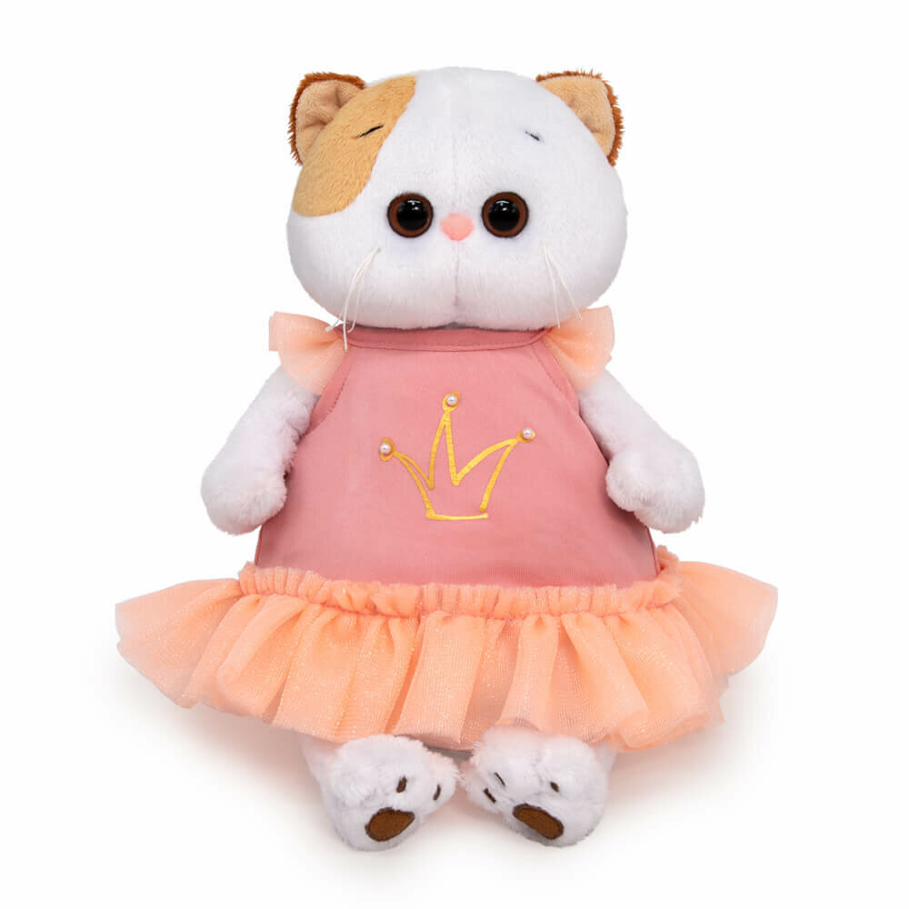 Игрушка мягкая BUDI BASA "Кошечка Ли-Ли", в платье и короне, 24см