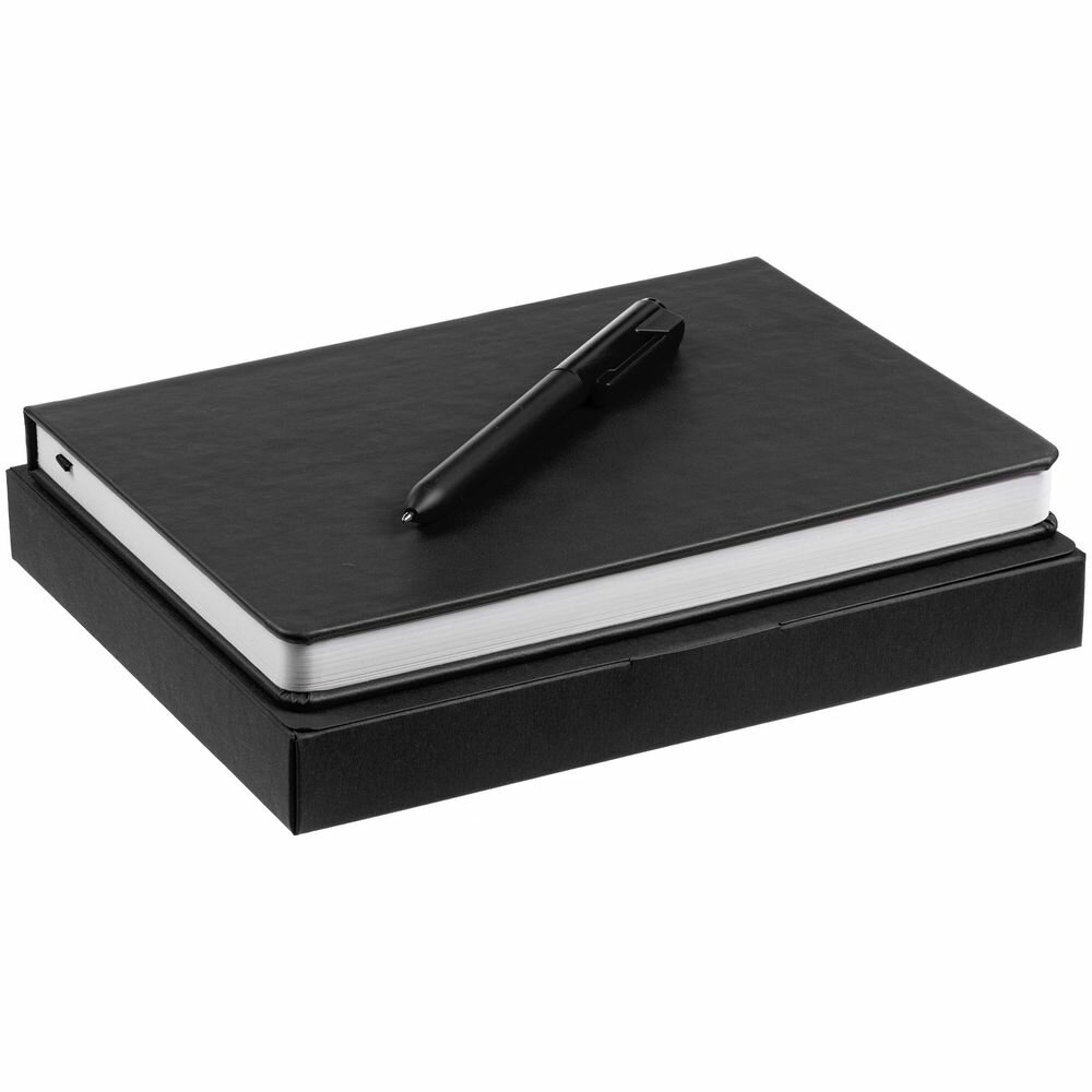 Набор New Latte, черный, 16,5х21х2,5 см, искусственная кожа; картон; пластик