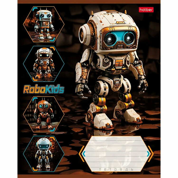 Тетрадь 18 листов клетка (Hatber) Робо ассорти арт 18Т5В1. Количество в наборе 20 шт.