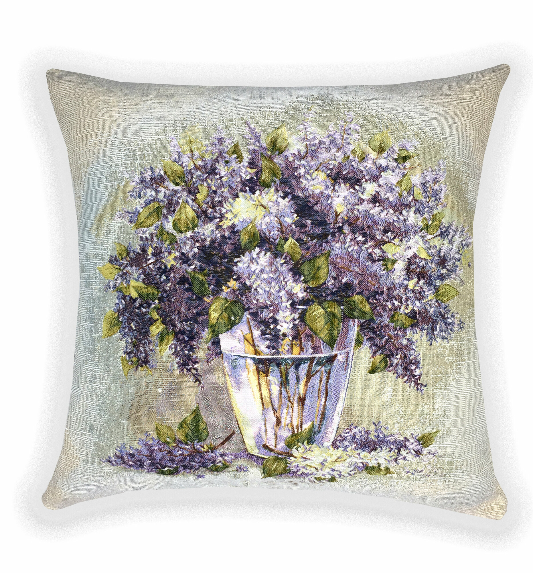 Подушка Декоративная Гобеленовая 45х45 "Букет сирени"