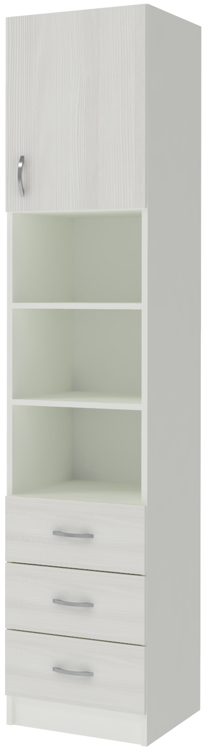 Пенал полуоткрытый КИВи Белый Белое Дерево