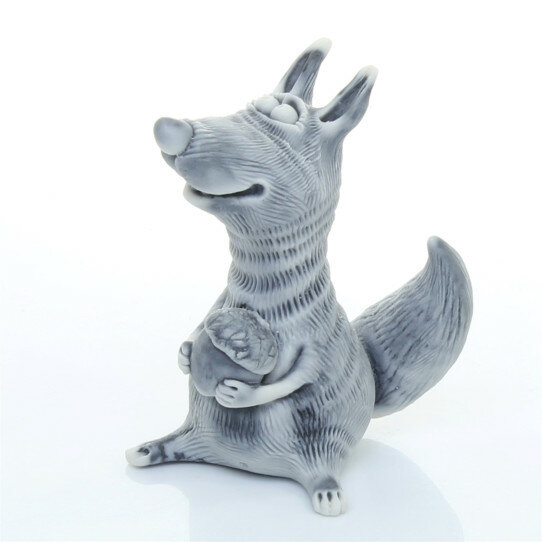 Статуэтка из камня "Белка с орехом". Фигурка белки