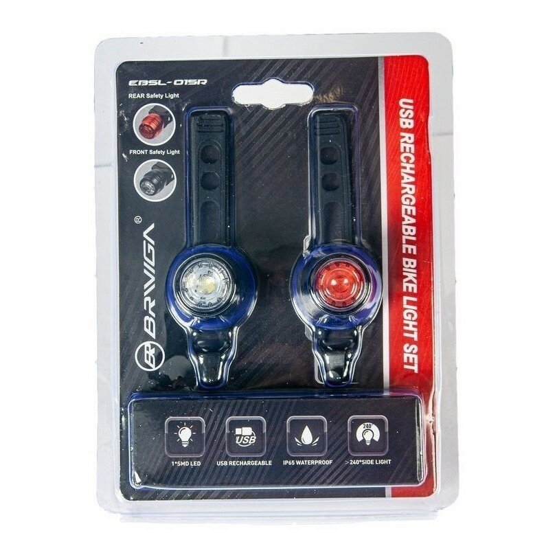 Велофонарь Briviga EBSL-015R комплект пер+зад