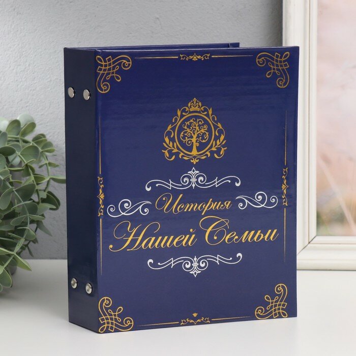 Фотоальбом 200 фото 10х15 см "История нашей семьи" тиснение 23,5х17,5х5 см 2005307