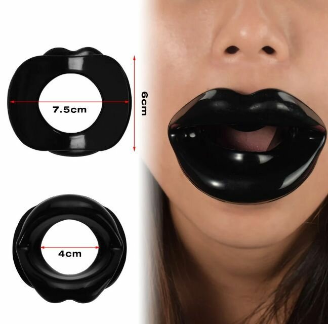 Расширитель для рта Rabbit's paw черный силиконовый без застежек. Кляп