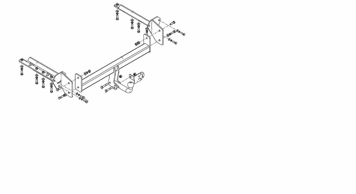 Фаркоп для Subaru Forester SUV 2013-2018 (без электрики) (паспорт и сертификат) AvtoS. SU07