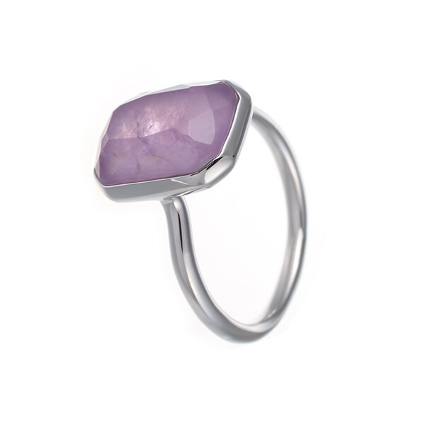 Кольцо, серебро, 925 проба, аметист