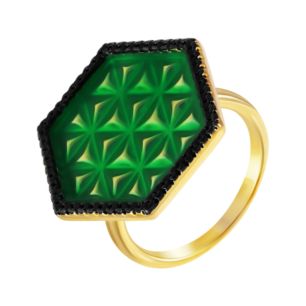 Кольцо ELEMENT47, серебро, 925 проба, эмаль