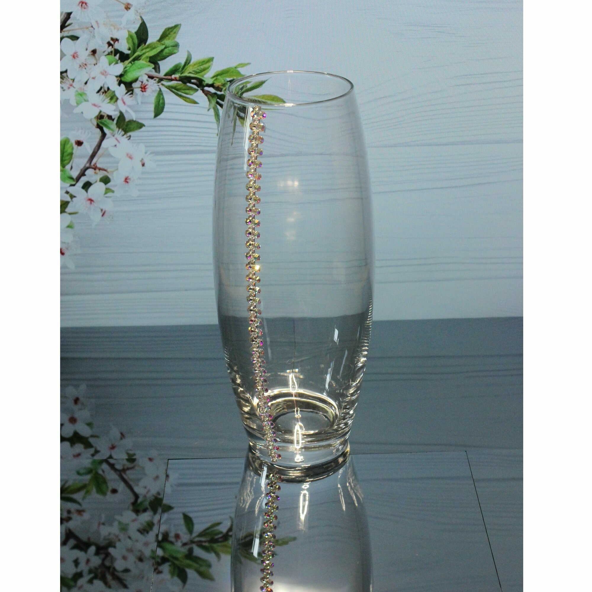 Ваза для цветов эксклюзив с инкрустацией