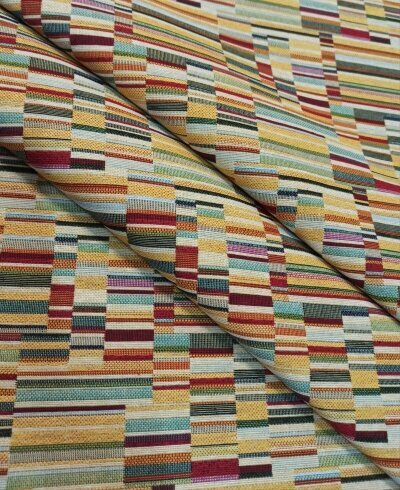 Ткань для штор и мебели, 280*100 см, Манфорд цвет 5, гобелен с геометрическим узором