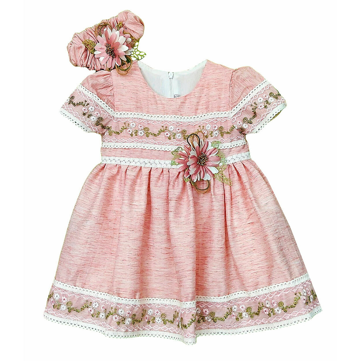 Платье Детское нарядное платье и повязка на голову для девочек, комплект