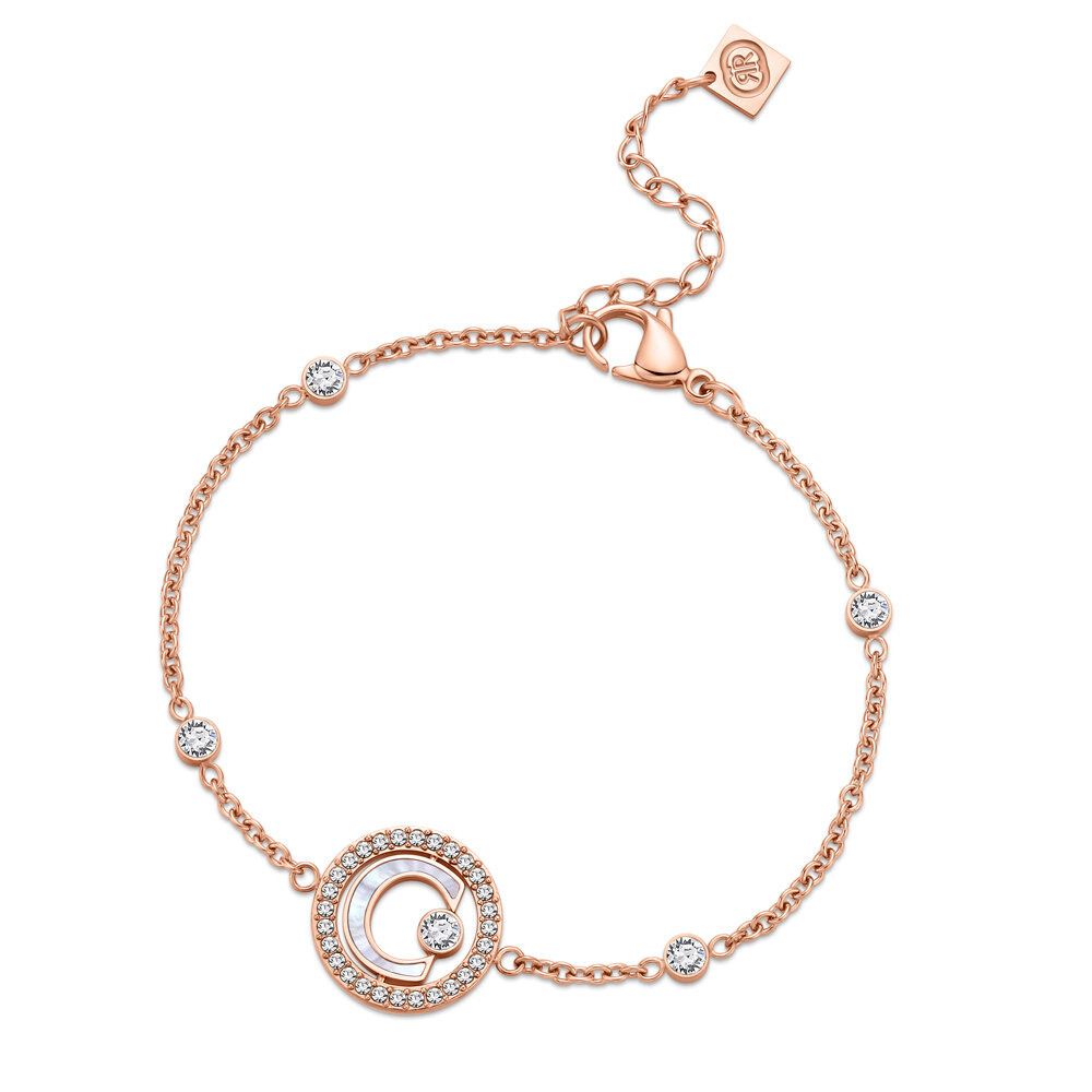 Браслет-цепочка, кристалл, перламутр