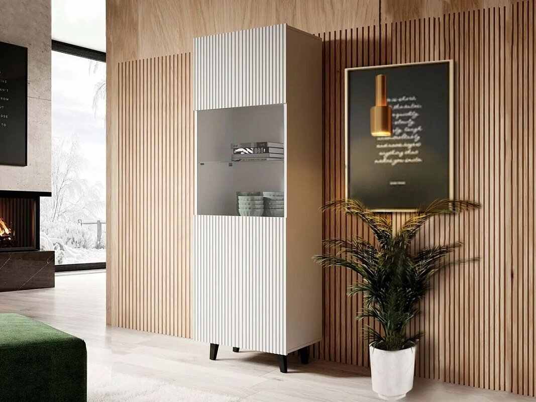 Витрина МебельЛэнд24 Крит - 1 Белый 60x40x182 однодверный