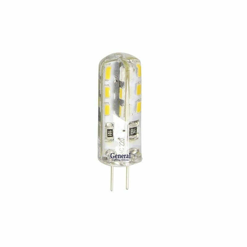 Лампа светодиод. LED G4 3Вт 220V General 6500K силикон