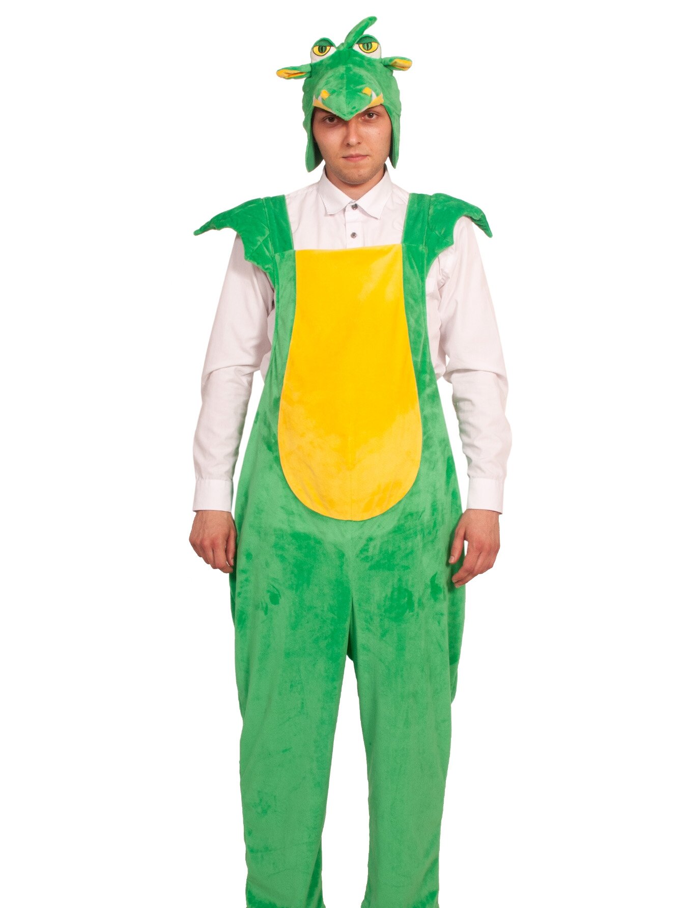 Новогодний костюм Дракона взрослый зеленый (52-54)