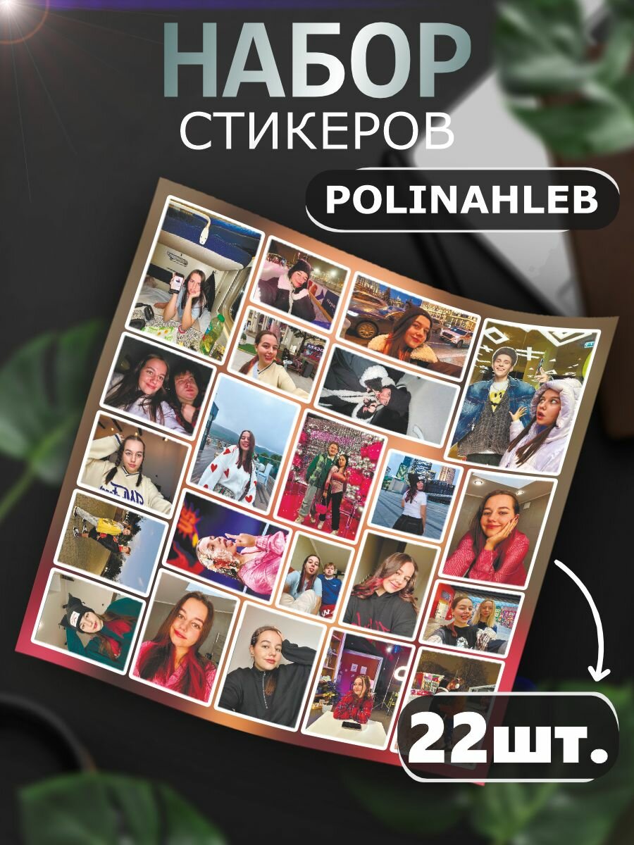 Наклейки на телефон стикеры Полина Хлеб