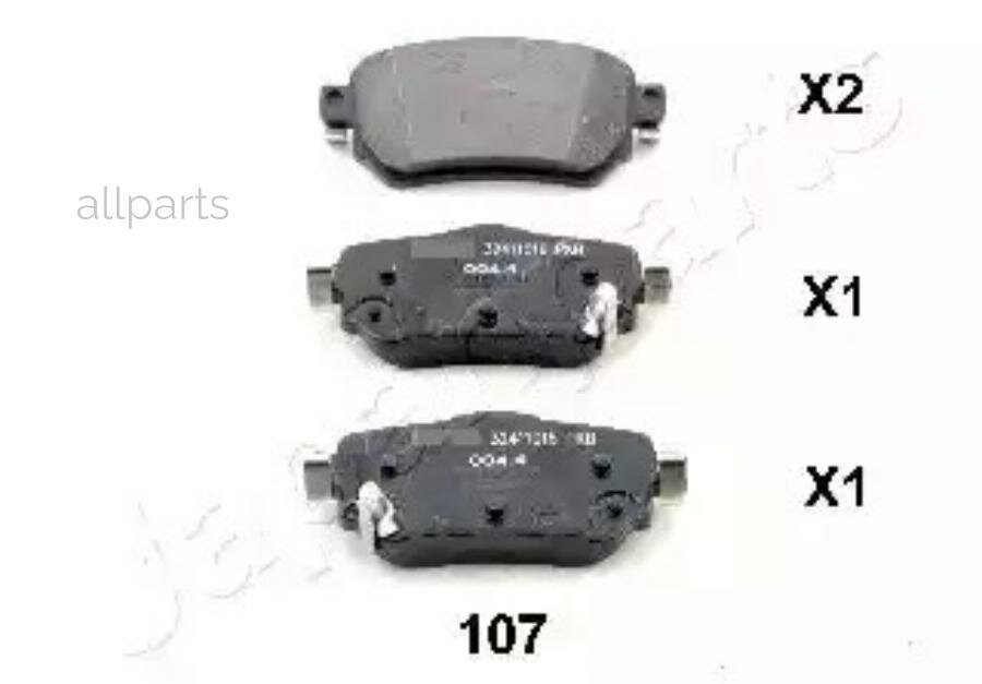 JAPANPARTS PP-107AF Колодки тормозные