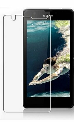 Защитная пленка MyPads (только на плоскую поверхность экрана, НЕ закругленная) для телефона Sony Xperia ZR глянцевая