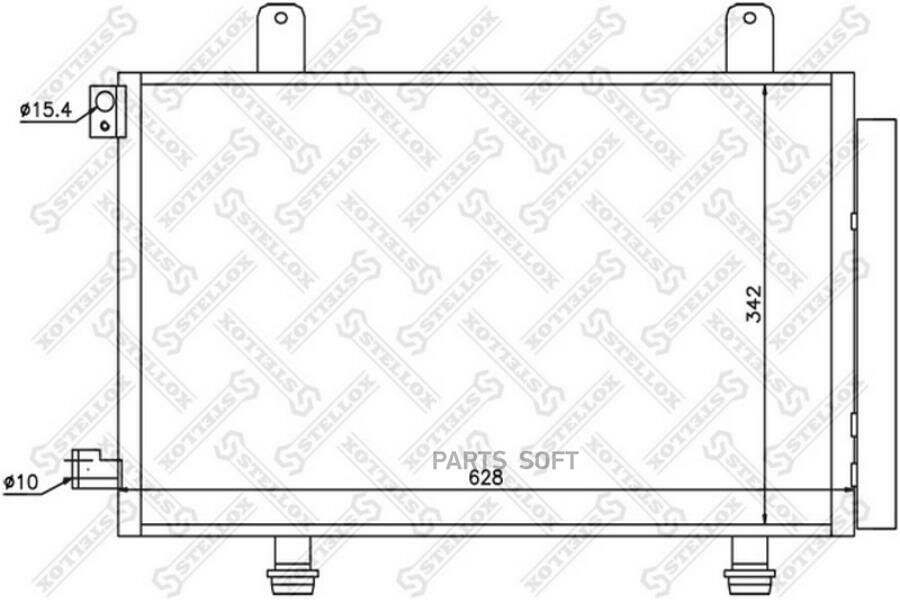 1045212SX STELLOX Радиатор кондиционера SUZUKI SX4 ALL 06>