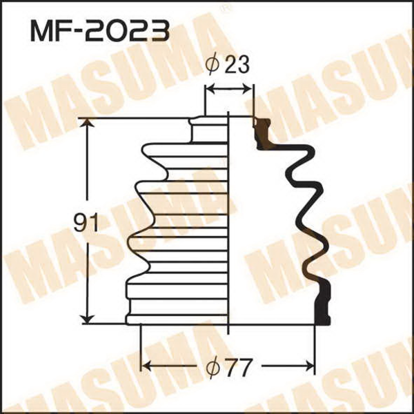 MASUMA MF-2023 (0036603 / 0036605 / 0036607) пыльник шруса наружного\ Mitsubishi (Мицубиси) Lancer (Лансер) 1.3i /
