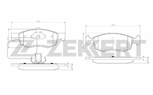 Колодки тормозные Dacia Sandero 08-; Renault Logan 07- передние дисковые (GDB1749) Zekkert