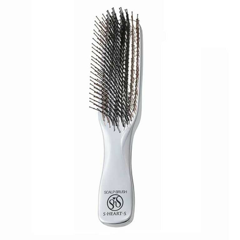 S-HEART-S Scalp Brush Plus Расческа Scalp Brush Professional PLUS удлиненная (серебро)