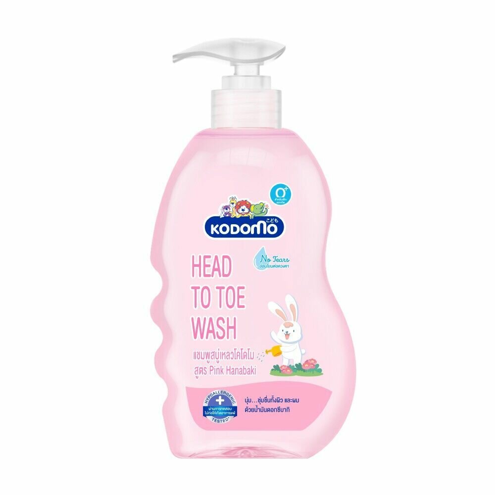 LION Кодомо Гель для душа От макушки до пяточек Розовая Камелия (0+) 200мл