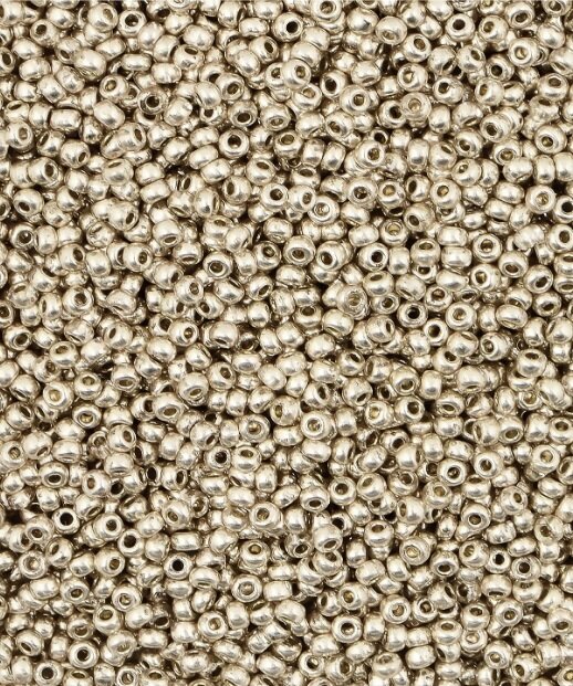 Бисер Preciosa Чехия №18141 зел. бежевый металлик 10/0, 5 гр,1шт.