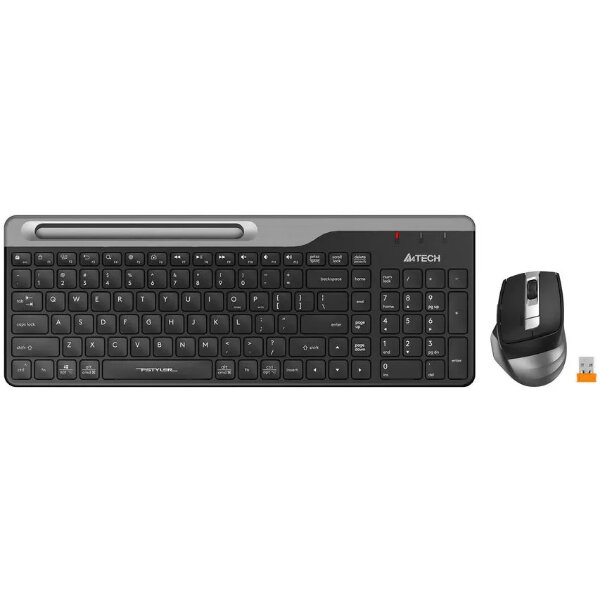 Комплект клавиатура+мышь A4Tech FStyler FB2535C беспроводной, USB + Bluetooth, 2000 DPI, черный