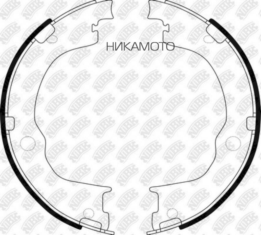 NIBK FN0667 Колодки тормозные барабанные [Ps] CHEVROLET Captiva 11- / OPEL Antara 06 -