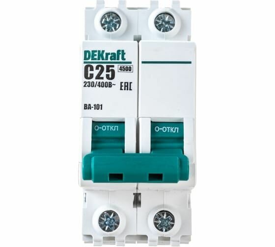 Выключатель автоматический модульный 2п C 25А 4.5кА ВА-101 DEKraft 11068DEK