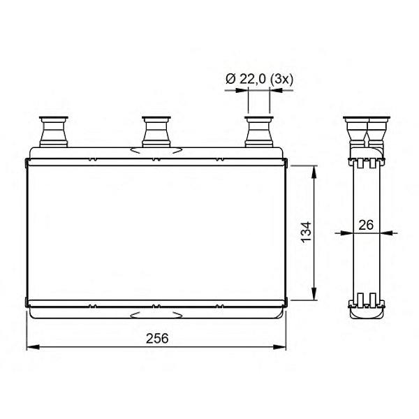 NRF 54311 (64116933922 / 6933922) радиатор отопителя BMW (БМВ) 5 3.0d 04-