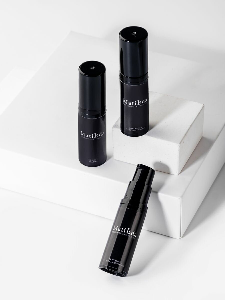 Краска гелевая для бровей Matilda, темно-коричневый, 5 мл