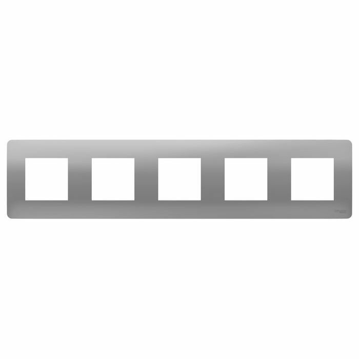 Рамка 5-постовая алюминий UNICA STUDIO, NU201030