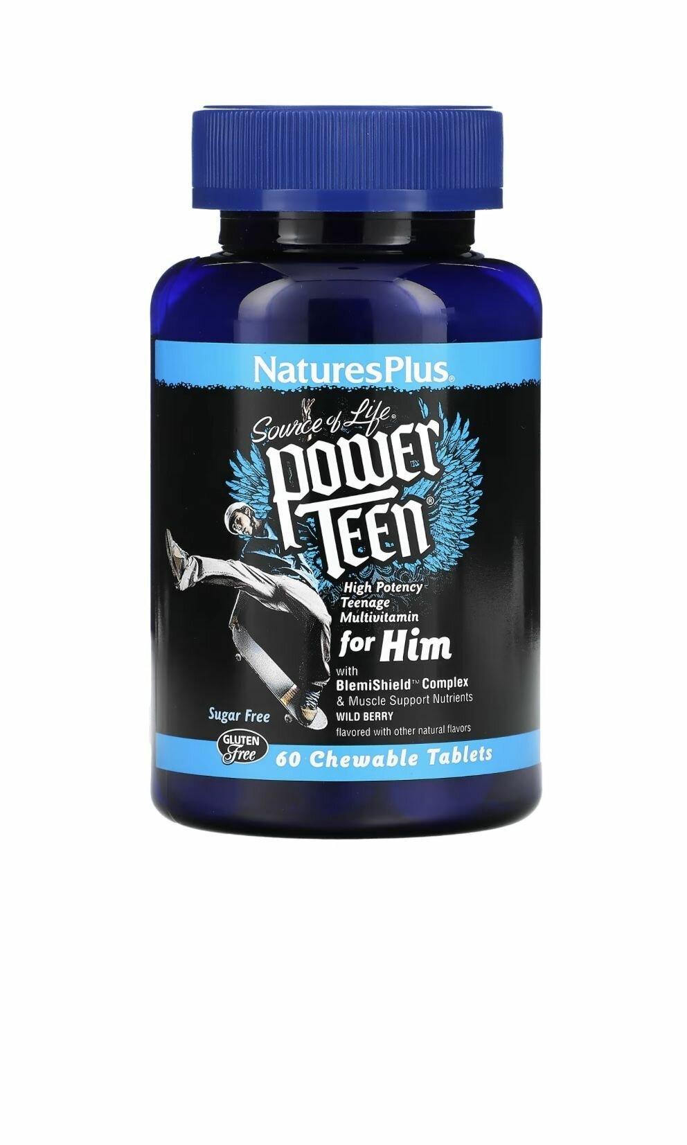 Комплекс Мультивитаминов для Мальчиков-Подростков NATURESPLUS Power Teen High Potency Teenage Multivitamin for Him 60 таблеток