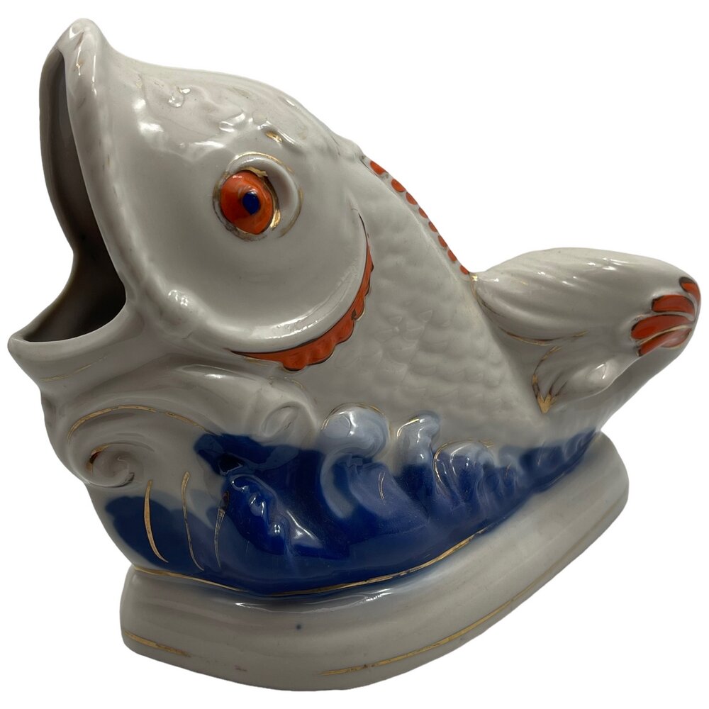 Фарфоровая салфетница "Рыба" 1960-1991 гг. Коростень ФЗ, СССР