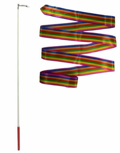 Лента гимнастическая c палочкой 6 м с окрашенной