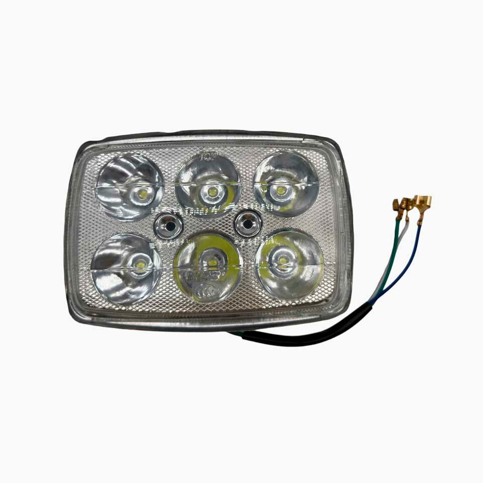 Оптика фары квадрат, LED-DIP 6 диодов ALPHA, Delta, CG125 (D-140мм)