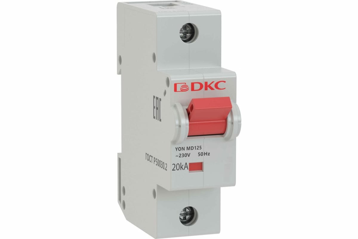 DKC Авт. выкл. модульный YON MD125 1P 80А C 20kA