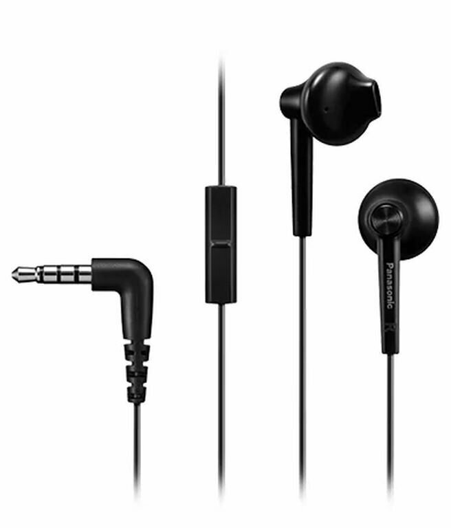 Наушники-вкладыши с микрофоном Panasonic RP-TCM55GC-K, черный