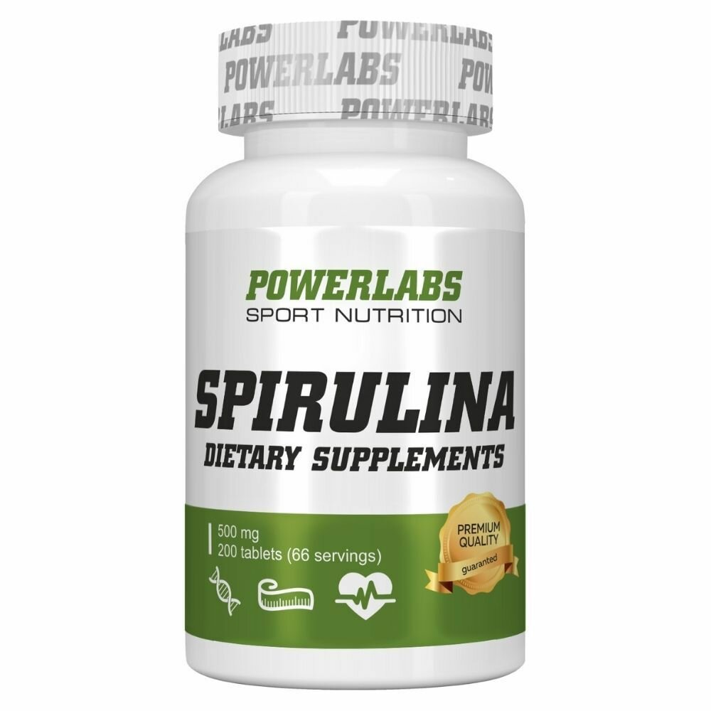 Антиоксидант Powerlabs Spirulina 200 таблеток