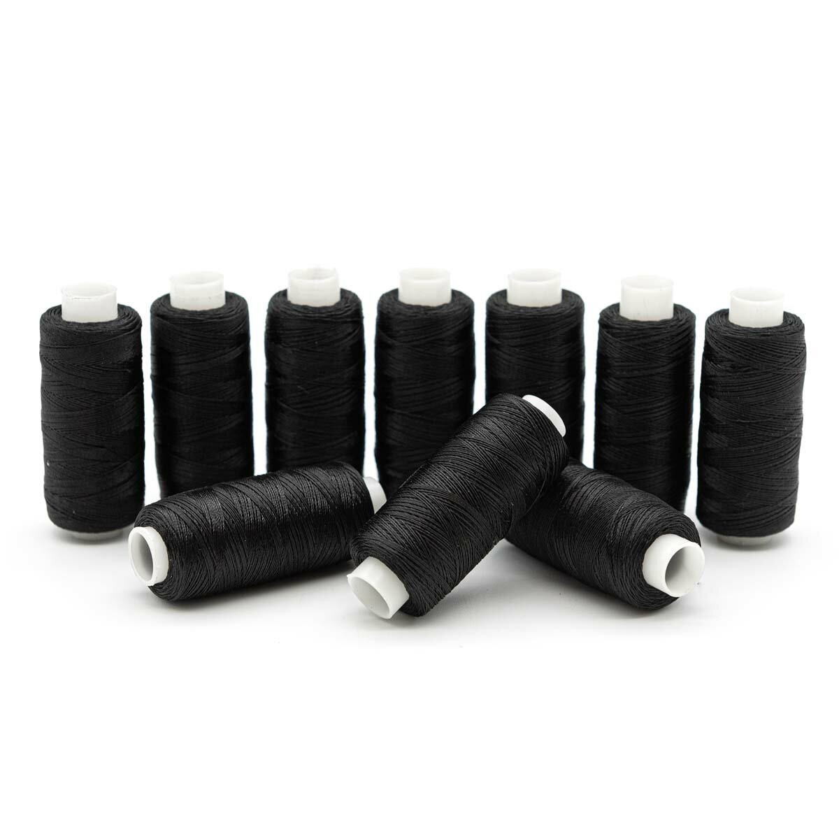 Нитки капроновые для шитья особопрочные НИТ-КА 50К, 200 м (черные), 10 шт