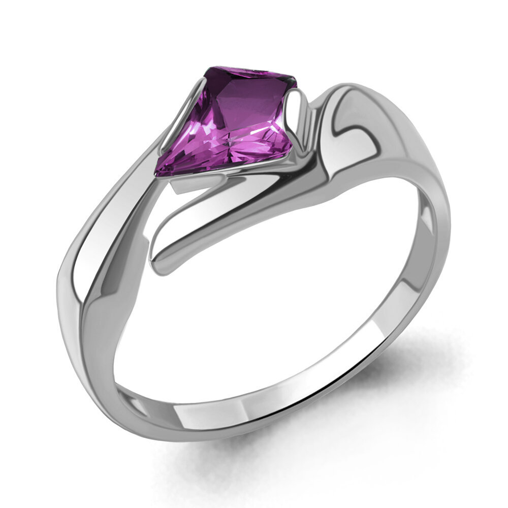 Кольцо Diamant online, серебро, 925 проба, родирование, аметист