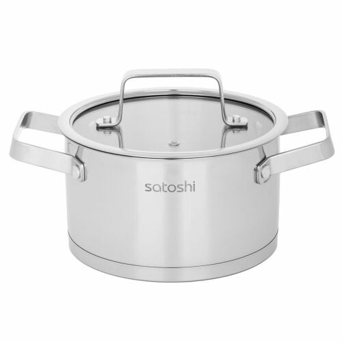 Кастрюля Satoshi Шато 18х10,5см. 2,5л. со стекл. крышкой, индукция (822-266)