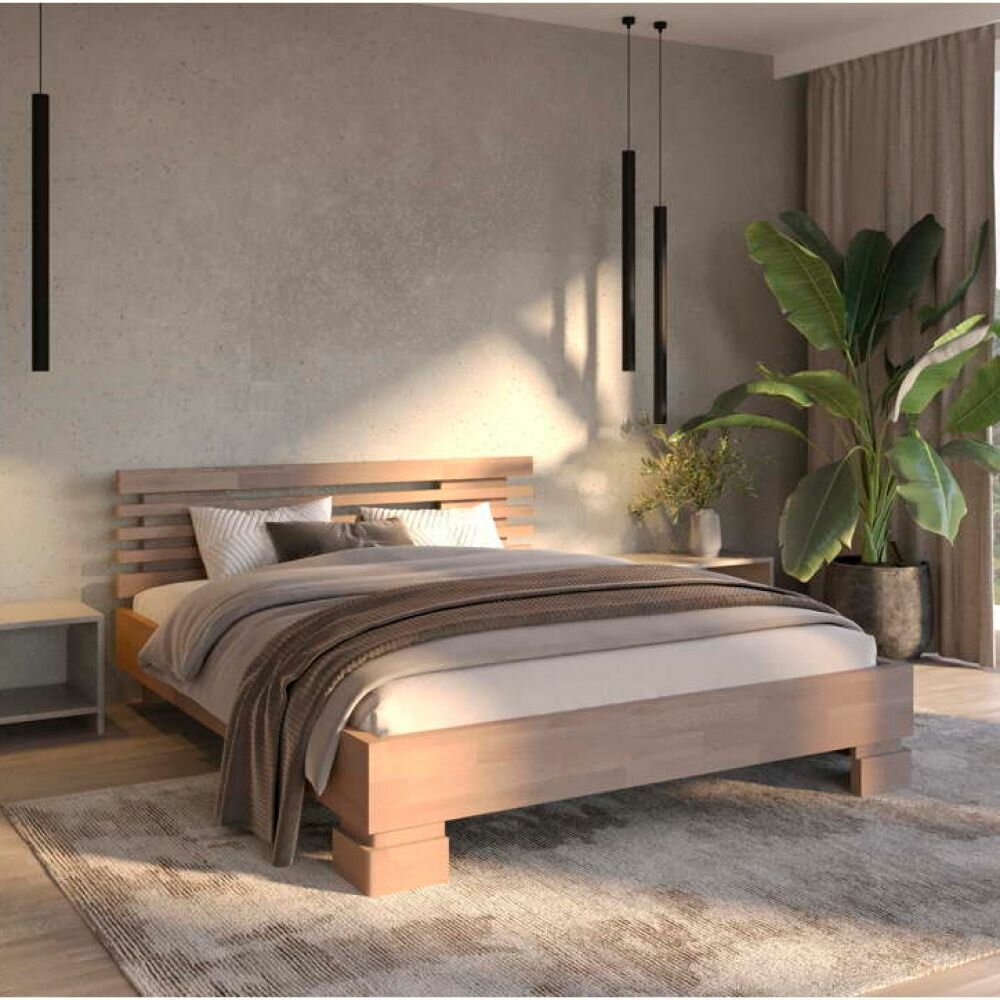 Кровать двуспальная 160x200 Фудо цвет Ольха