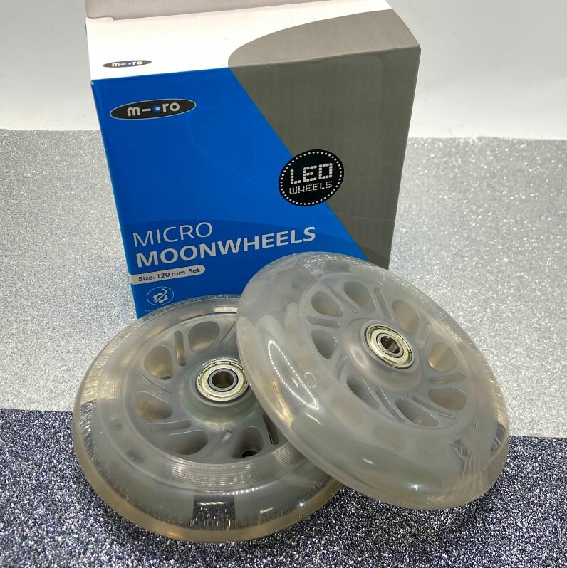 Комплект колес Mini LED лунный 120х24 мм