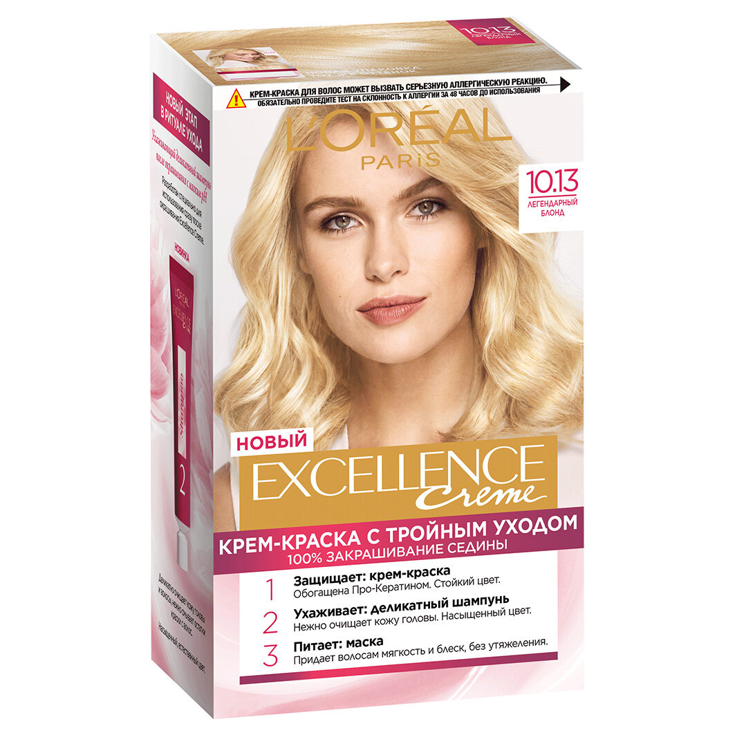 Краска для волос L'Oreal Paris Стойкая Excellence, тон 10.13 Легендарный блонд
