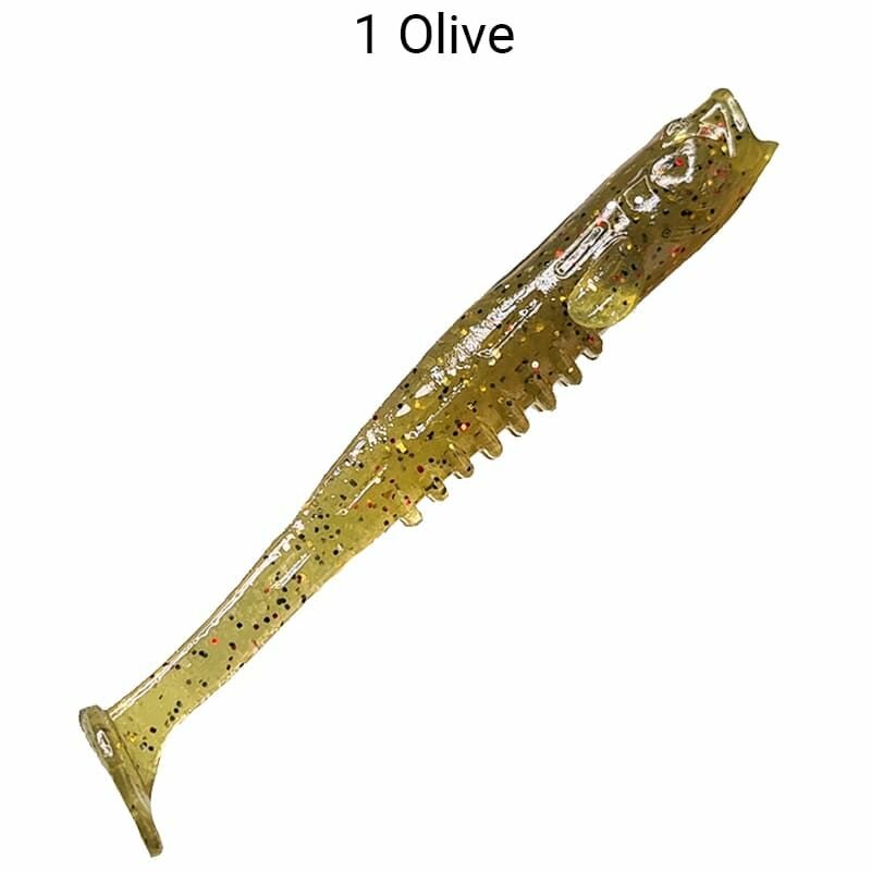 Силиконовые приманки Crazy Fish Nano minnow 2.8" 53-70-1-6, кальмар, 5 шт. Приманка для рыбалки, 70 мм.