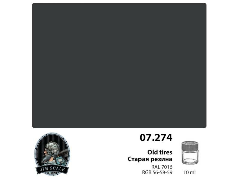 Спиртовая краска Jim Scale Старая резина матовый, 10 мл